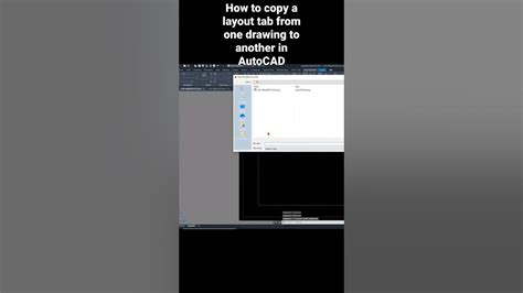 How To Copy A Layout Tab From One Drawing To Another In Autocad Youtube