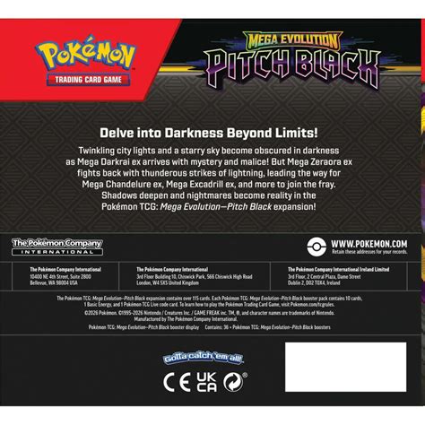 Pokémon Mega Evolution Pitch Black Booster Box 36 Packs