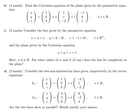 Finding Cartesian Equation Of A Plane Tessshebaylo