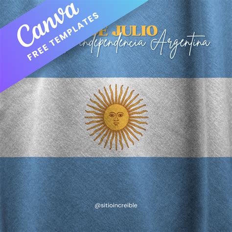 Plantilla Gratis Y Editable En Canva Post De Instagram 9 De Julio Día De La Independencia
