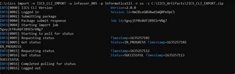 Export And Import Tasks In Iics From Command Line Using Asset Management