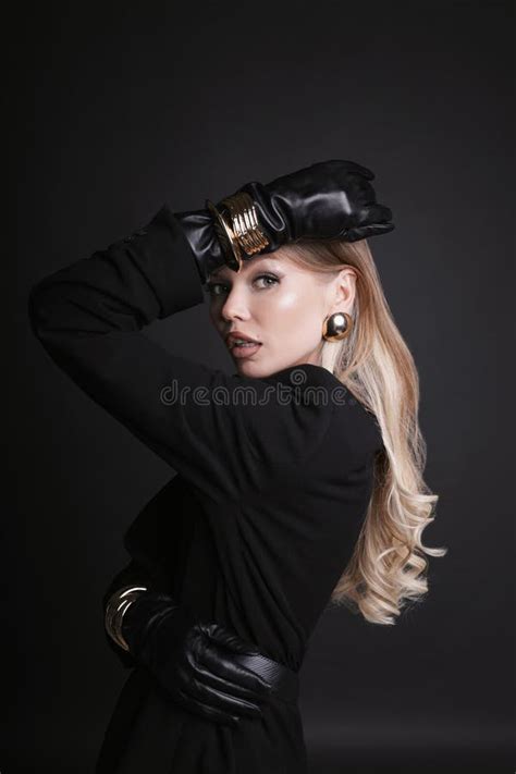 Beautiful Slavic Woman With Blond Long Hair Wearing Elegant Clothes