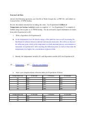 Enzyme Lab Data Analysis And Experiment Design Course Hero