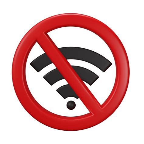 3d Render 3d Illustration No Internet Connection Concept With Wifi