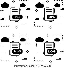 Set File Format Icons Stock Vector Royalty Free 1577457508 Shutterstock