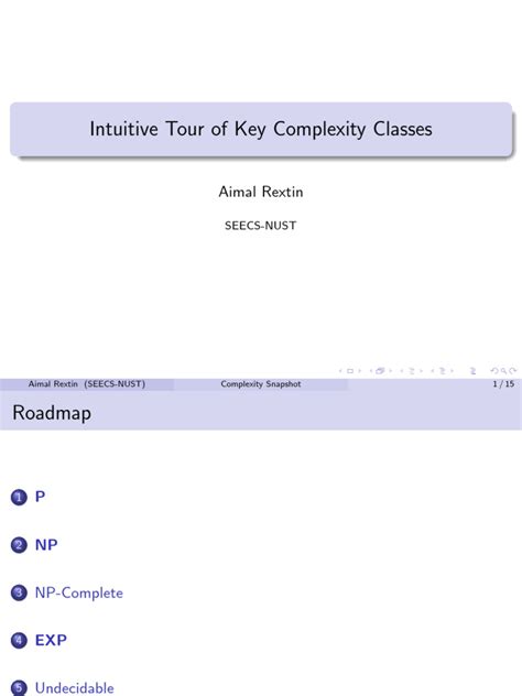 Computational Complexity 1 Pdf Time Complexity Computational Complexity Theory