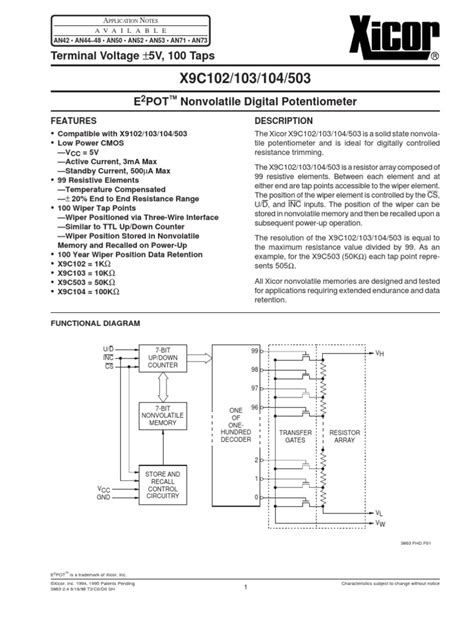 X9c104 Resistor Computer Engineering