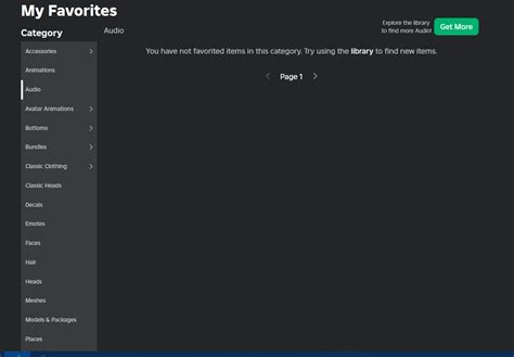 favorite audios do not load roblox application and website bugs