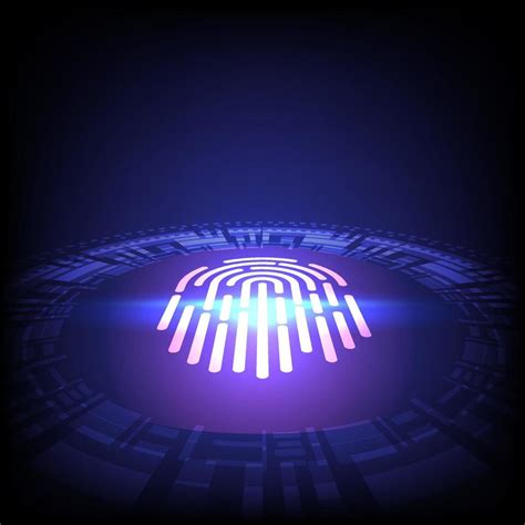 Fingerprint Scan Biometric Fingerprints Identification Security System Thumb Lines