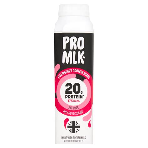Pro Mlk Strawberry Protein Shake 330ml Sports And Energy Drinks Iceland Foods