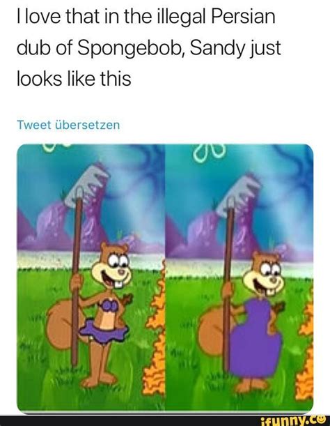 Love That In The Illegal Persian Dub Of Spongebob Sandy Just Looks