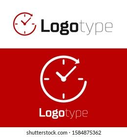 Red Clock Arrow Icon Isolated On Stock Illustration 1584875362 Shutterstock