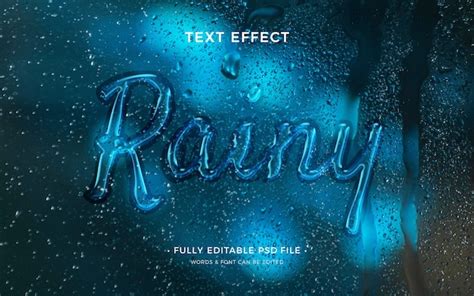 Premium Psd Weather Text Effect