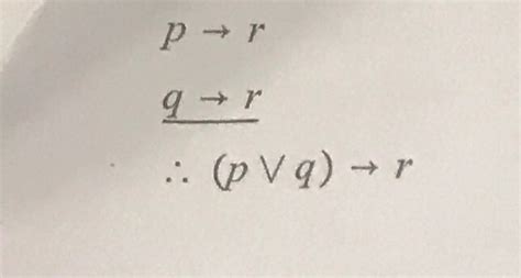 Solved P Implies Rq Implies Rconclusion P Or Q Implies R