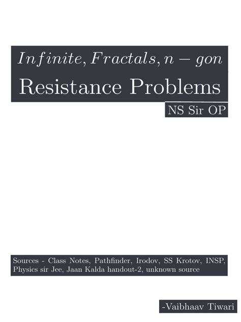 Resistance Problems Pdf
