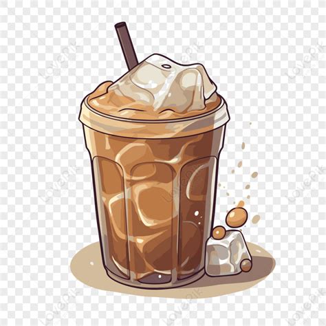 아이스 커피 벡터상표만화클립 아트 Png 일러스트 무료 다운로드 Lovepik