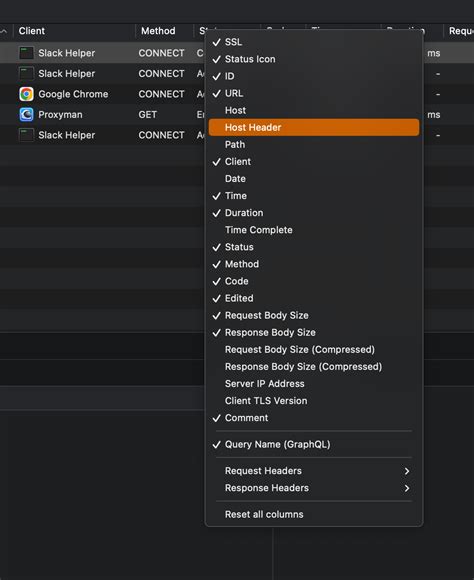 improve the main table view column · issue 1541 · proxymanapp proxyman · github