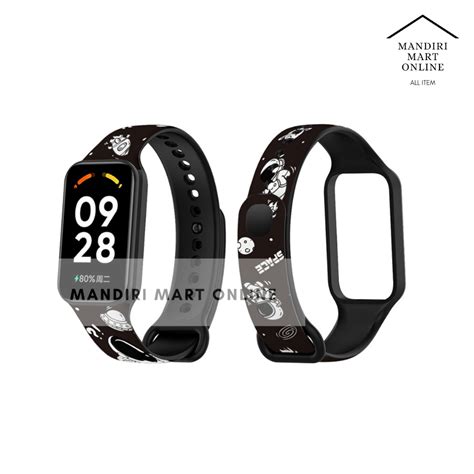 Jual Strap Redmi Band Xiaomi Smart Band Active Print Motif Karakter Tali Pengganti Bahan