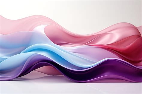Colourful Flowing Abstract Waves Soft Curves Wallpaper Premium Ai Generated Vector