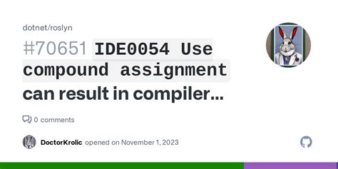 `ide0054 Use Compound Assignment` Can Result In Compiler Error When Dealing With User Defined