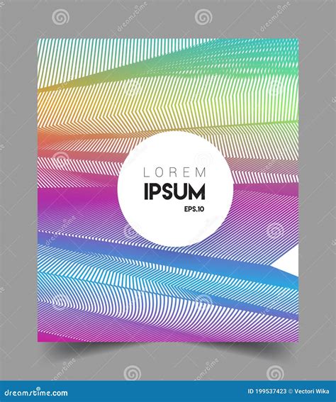 Abstract Geometric Line Pattern Background For Business Brochure Cover Design Colorful