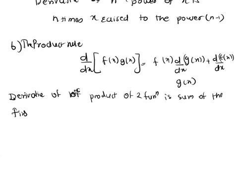 SOLVED INTRODUCTORY DERIVATIVE RULES Identify The Formula Complete The Table Below Gathering
