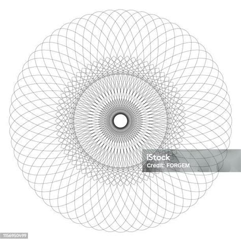 흰색 배경에 격리 된 기하학적 추상 첨합 패턴 워터마크로 적합한 대칭 모양입니다 원형 원형 원형 원형 원형 원형 원형 원형 원형 원형 원형 원형 Spirograph에 대한