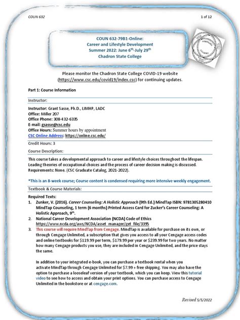 Coun 632 Syllabus Summer 2022 Sasse Pdf Academic Dishonesty