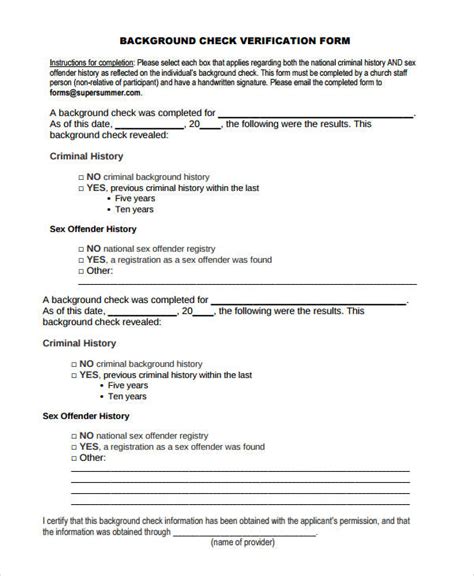 Free 50 Sample Verification Forms In Pdf