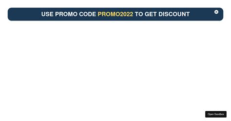 React Copyable Promo Banner Demo Codesandbox