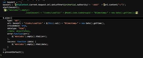 Jquery Calling Partialview Doesnt Work On External Network Stack Overflow
