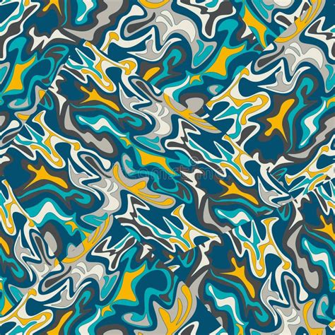 Colorful Abstract Unusual Artwork With Wave Vector Patterns Stock Vector Illustration Of