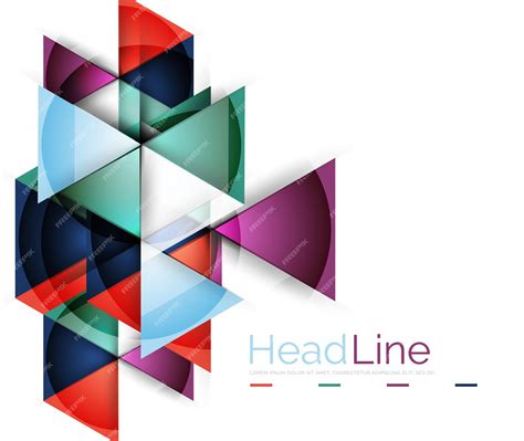 Premium Vector Glossy Glass Modern Triangle Layout