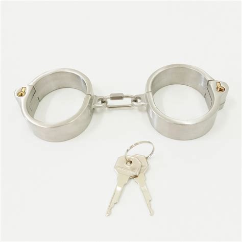 Stainless Steel Handcuff Ankle Cuffs Wrist Cuff Bondage Restraints