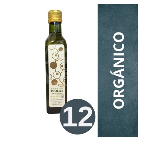 Caja De Aceite De Oliva OrgÁnico Biolive 12 X 250 Cc