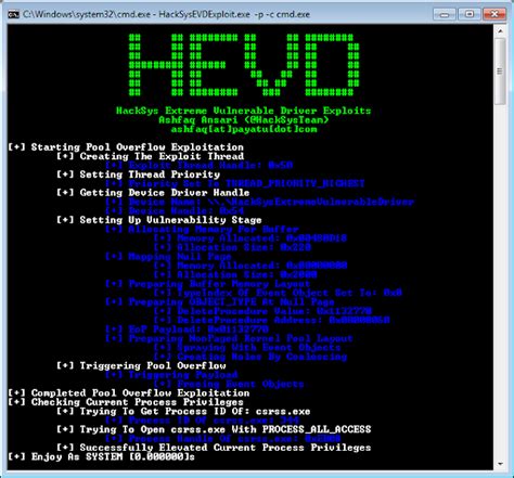 Hevd Hacksys Extreme Vulnerable Driver Tirate Un Ping