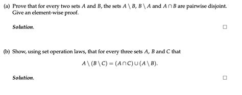 Solved A Prove That For Every Two Sets A And B Chegg Com