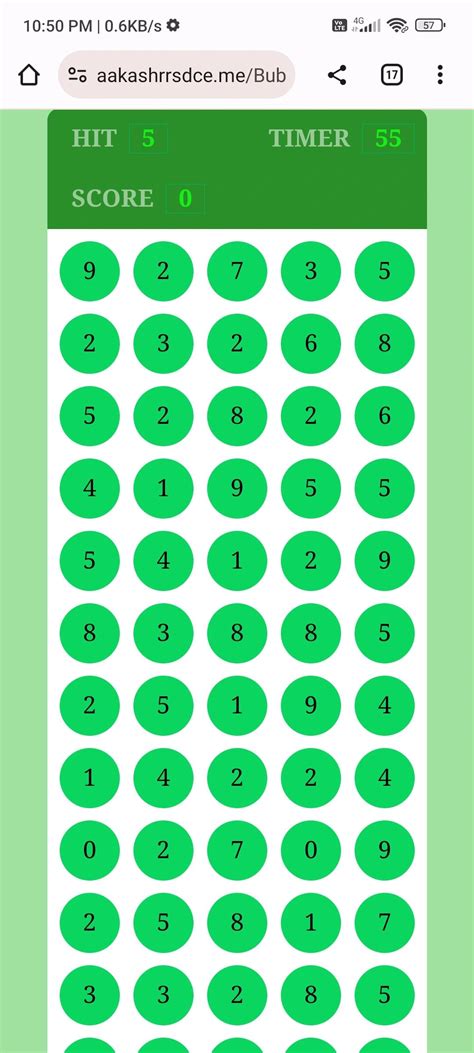aakash kumar on linkedin creating a bubble game with html css