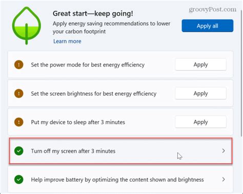 How To Apply Energy Recommendations On Windows 11