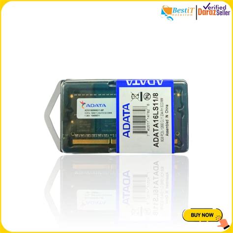 Adata Ddr3l 8gb 1600mhz Pc3l 12800s Laptop Ram With 2year Warranty Bd
