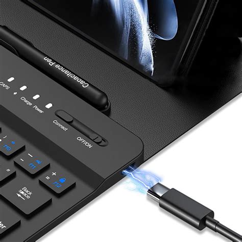 Bluetooth Wireless Keyboard With Leather Case Greenowon