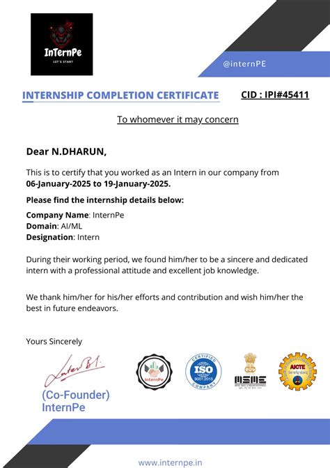 Dharun N On Linkedin Internpe Ai Machinelearning Internship