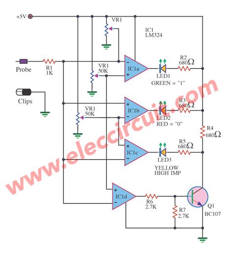 Ttl Cmos Logic Probe Circuit