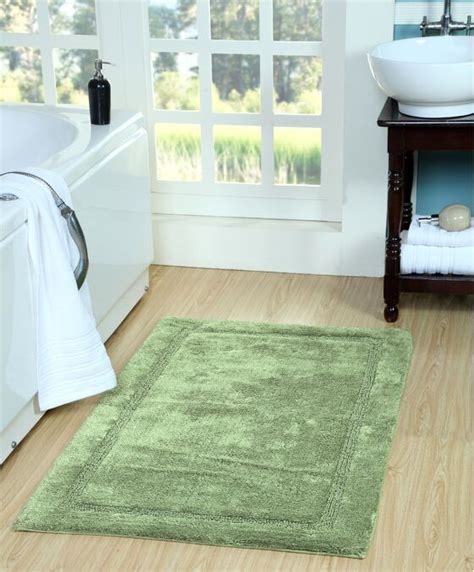 Bath Rug Saffron Fabs 50x30 Inches 100 Cotton Sage Green Regency