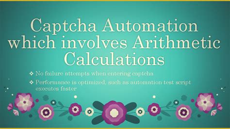 Captcha Automation Which Involves Arithmetic Calculations Vadivel Sekar