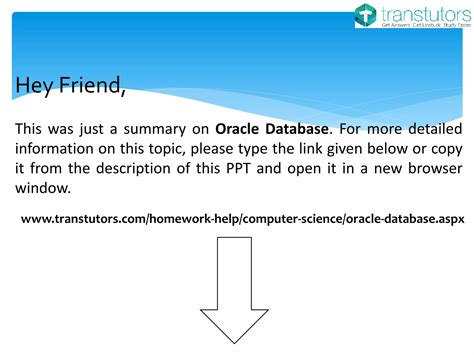 oracle database computer science ppt