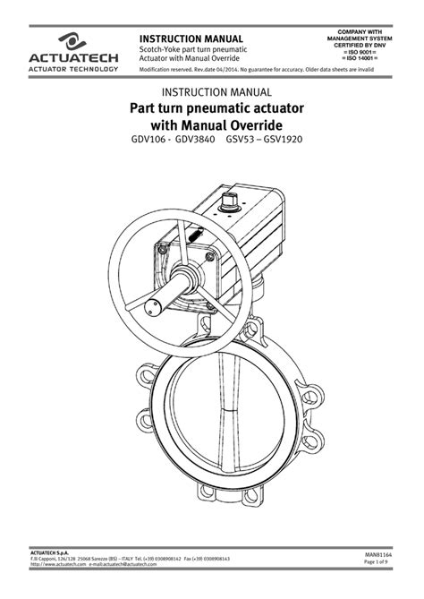 Manual Actuator With Manual Override