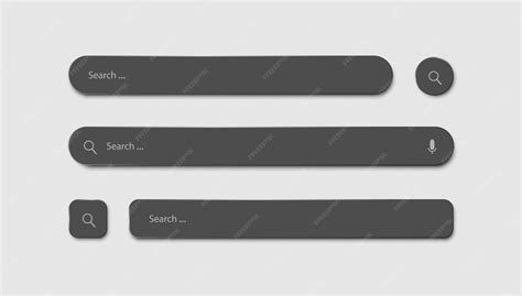 Premium Vector Three Search Strings Of Different Shapes On A Light Gray Background