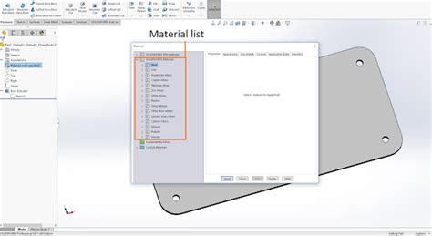 Design Tech Academy Add Material To Part In Solidworks