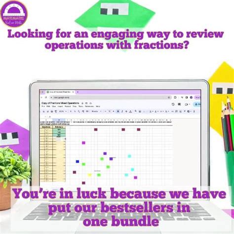 Operations With Fractions Activities Review Add Subtract Multiply Divide No Prep